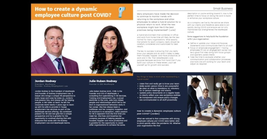 How To Create A Dynamic Employee Culture Post COVID - MaxPeople